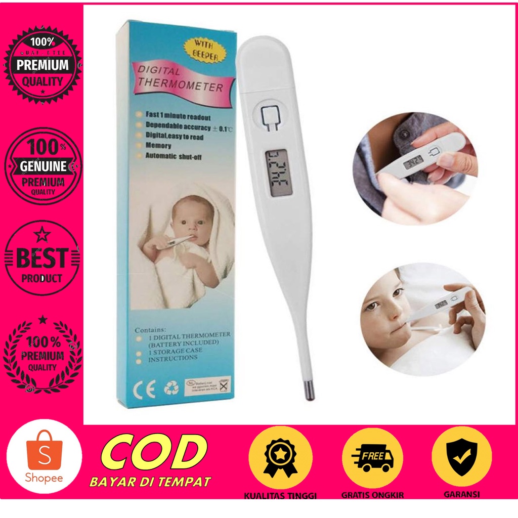 Jual Termometer Digital Axila Ketiak Ketek Polos / Alat Ukur Suhu Tubuh ...