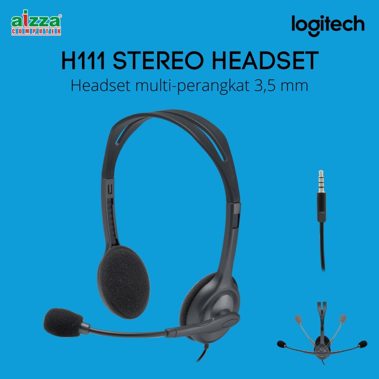 Jual Logitech H111 STEREO HEADSET multi-perangkat 3,5 mm | Shopee Indonesia