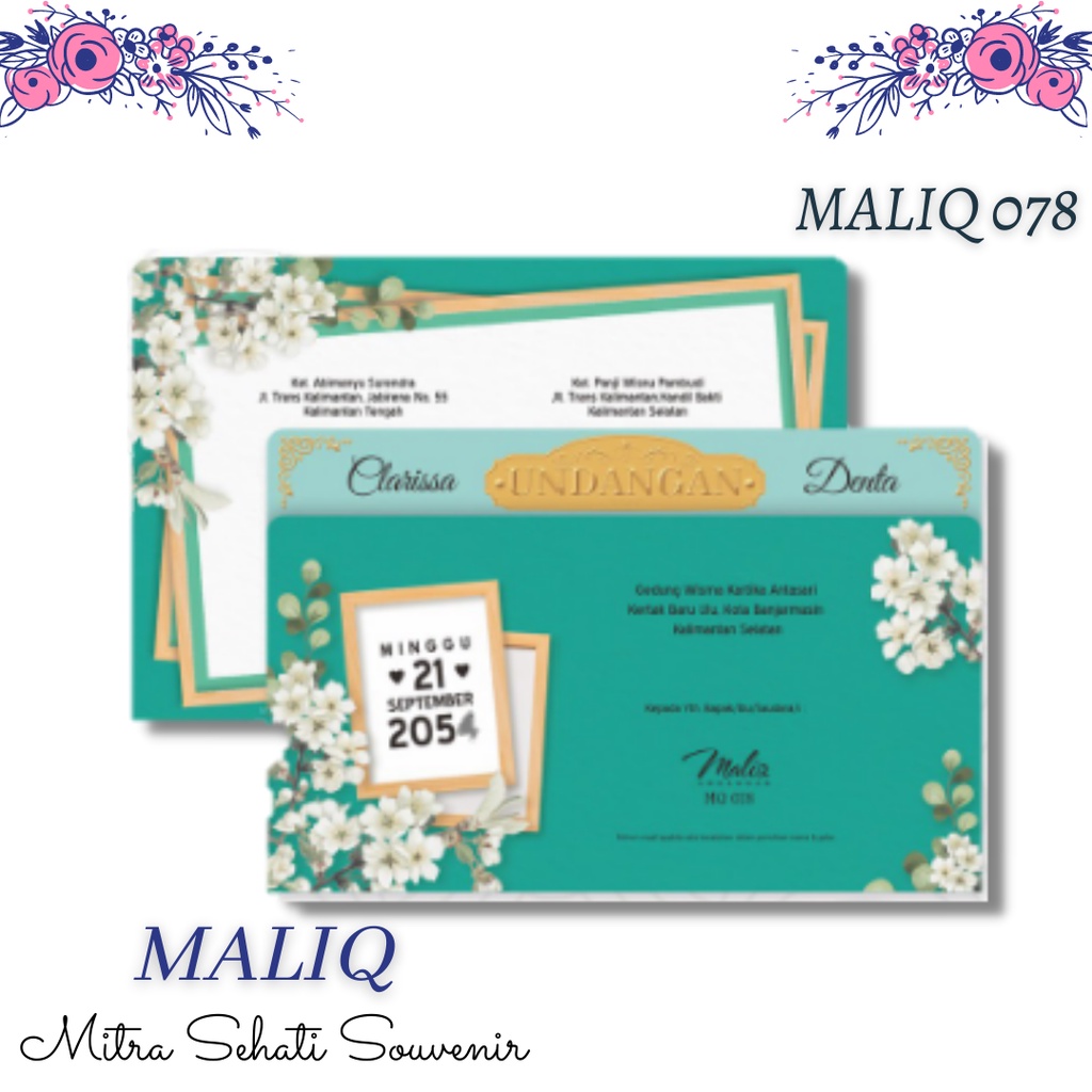 Jual Blangko undangan atau kertas undangan pernikahan merek MALIQ 78 ...