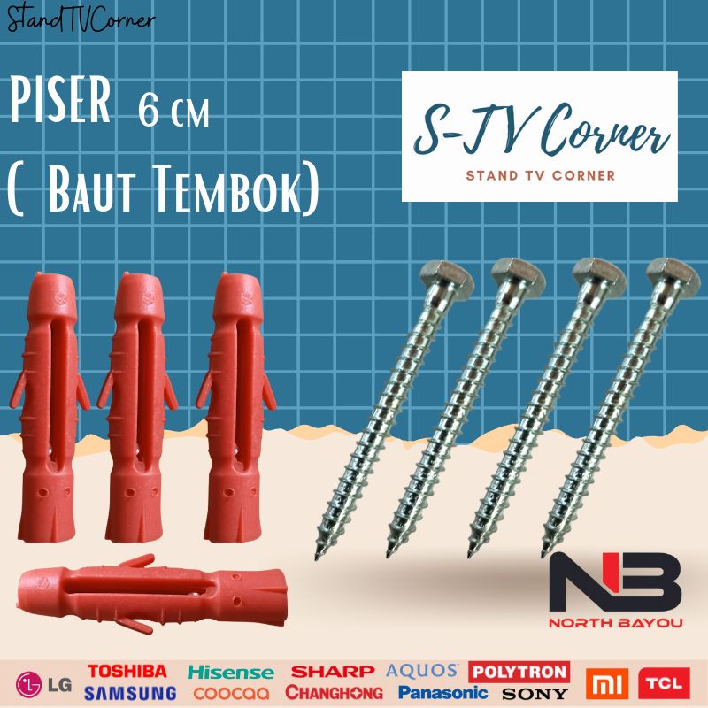 Jual Baut tembok piser panjang 6 cm Impor high quality | Shopee Indonesia