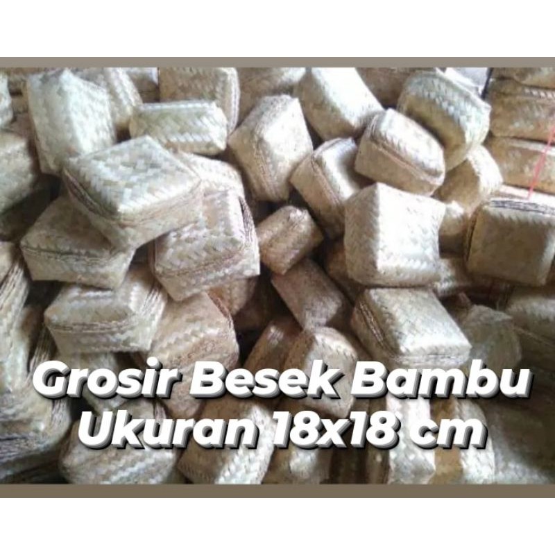 Jual Besek Bambu 18x18 Besek Natural | Besek Hampers Besek catering ...