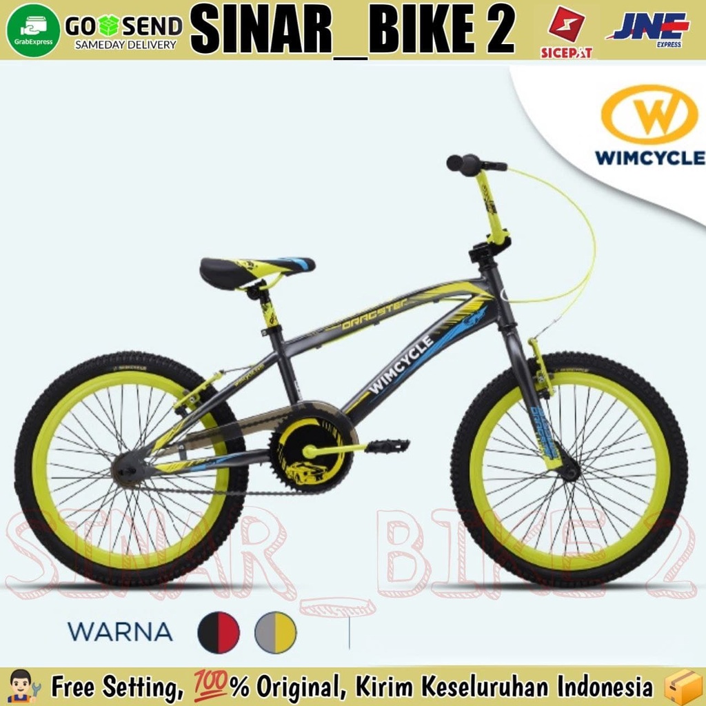 Jual Sepeda Anak Laki Bmx 20 Inch Wimcycle Dragster Garansi Resmi ...