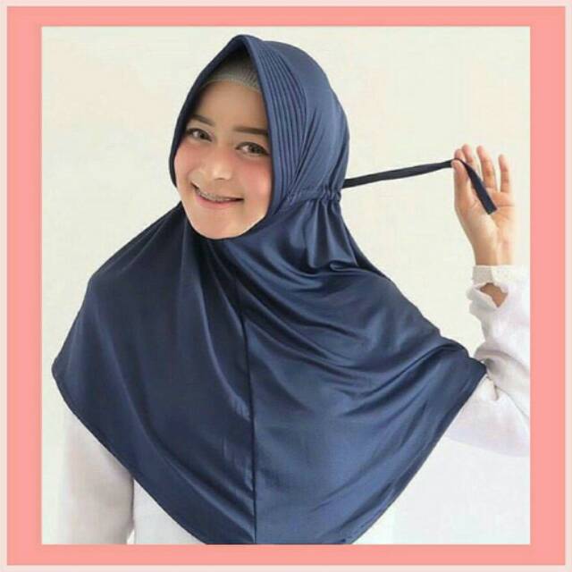 Jual Jilbab sehari-hari instan model simple dengan tali kerut di ...