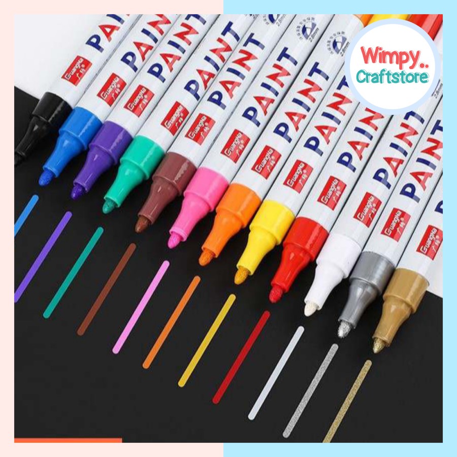 Jual Pen Marker Warna Spidol Permanent Marker Pewarna Stamp Resin Kaca ...