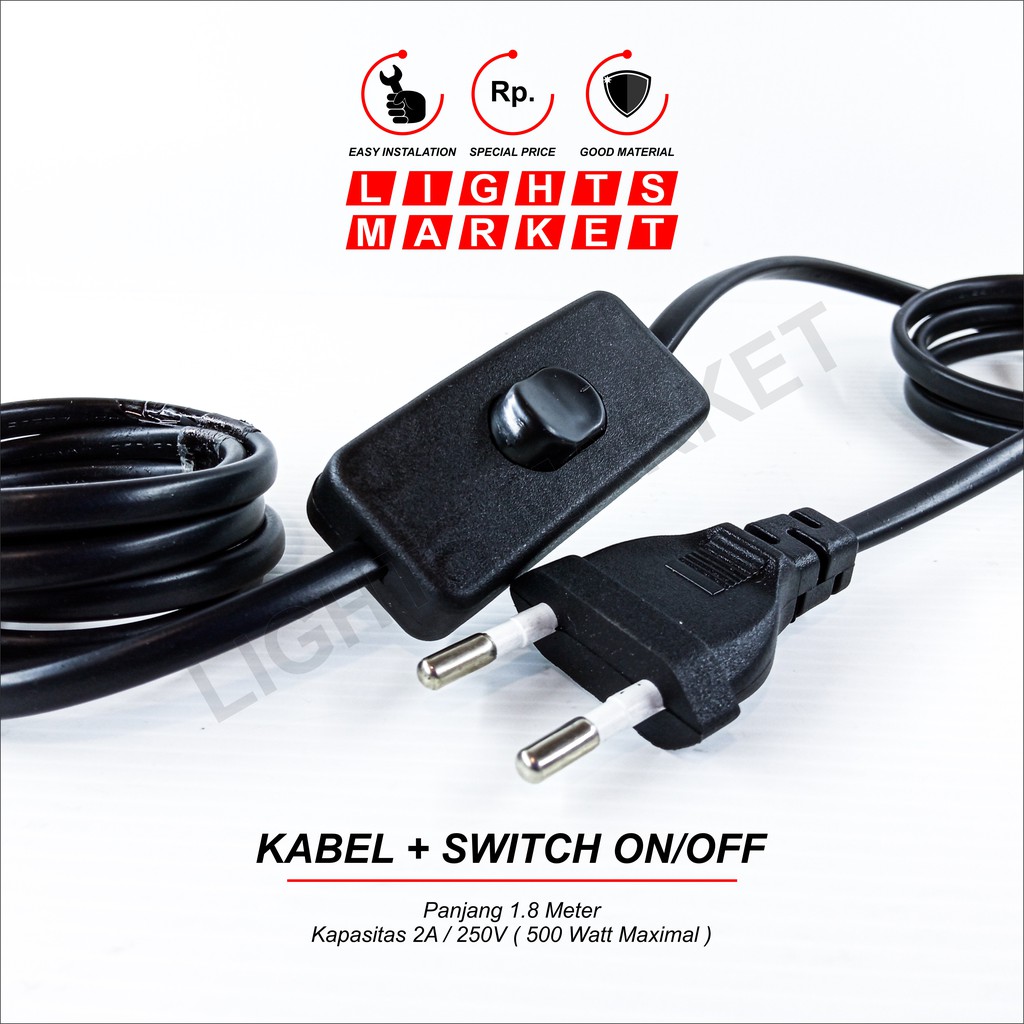 Jual Kabel Listrik Buntung Dengan Saklar Switch On Off | Shopee Indonesia