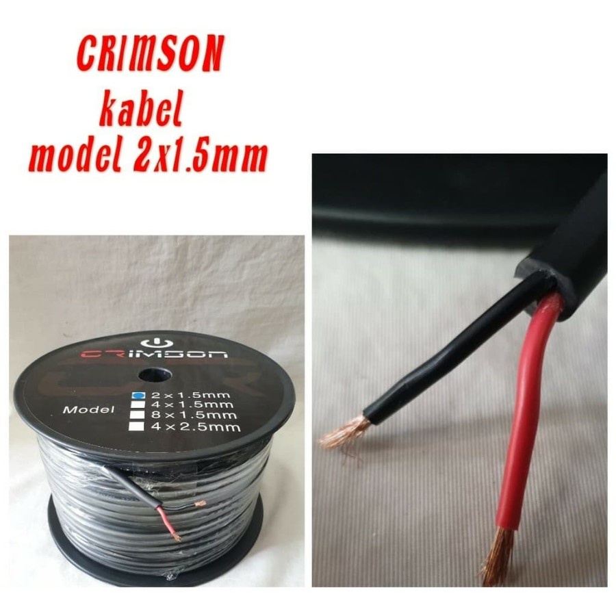 Jual Kabel Speaker isi 2 Crimson 2 x 1.5 mm Harga Permeter | Shopee ...