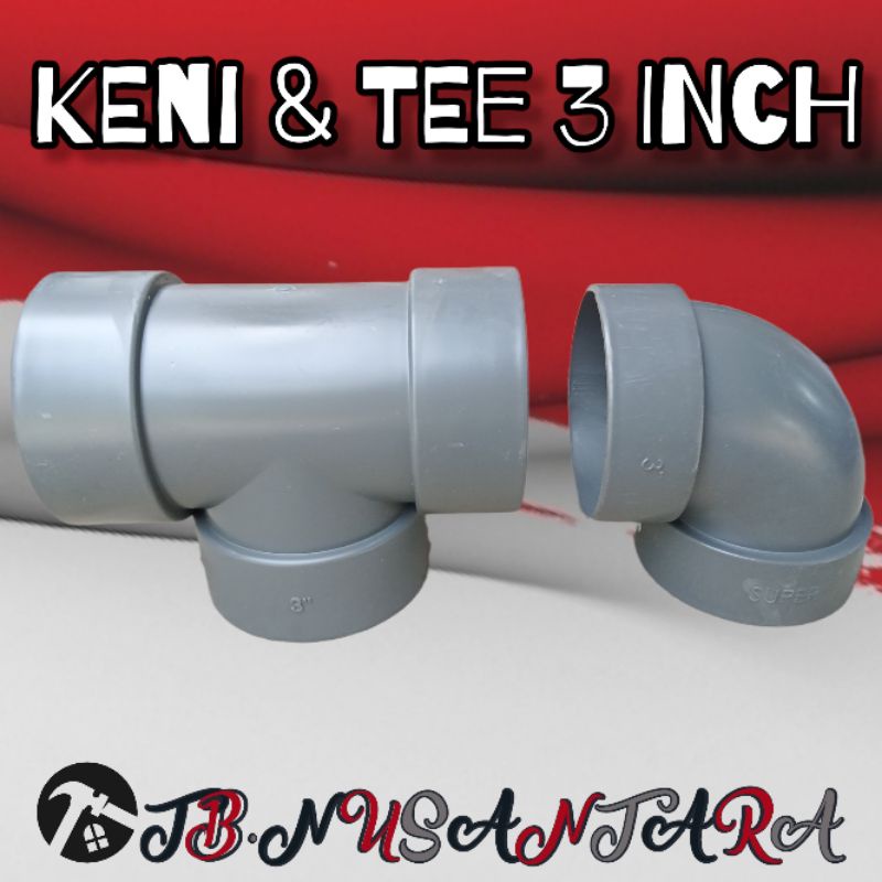 Jual Sambungan pipa Keni /knee/T /Tee 3 inch Tebal | Shopee Indonesia
