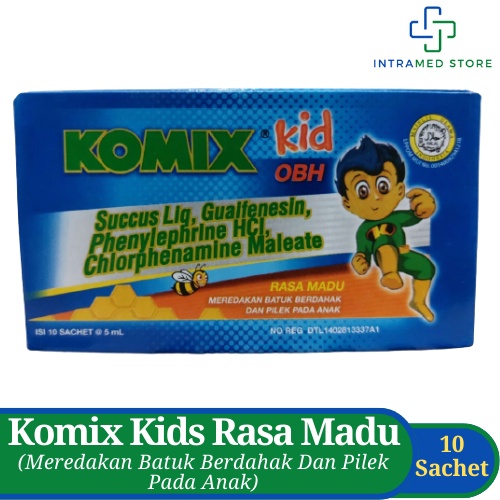 Jual Komix Kids OBH Rasa Madu Box isi 10 Sachet - Obat Batuk Dan Pilek ...