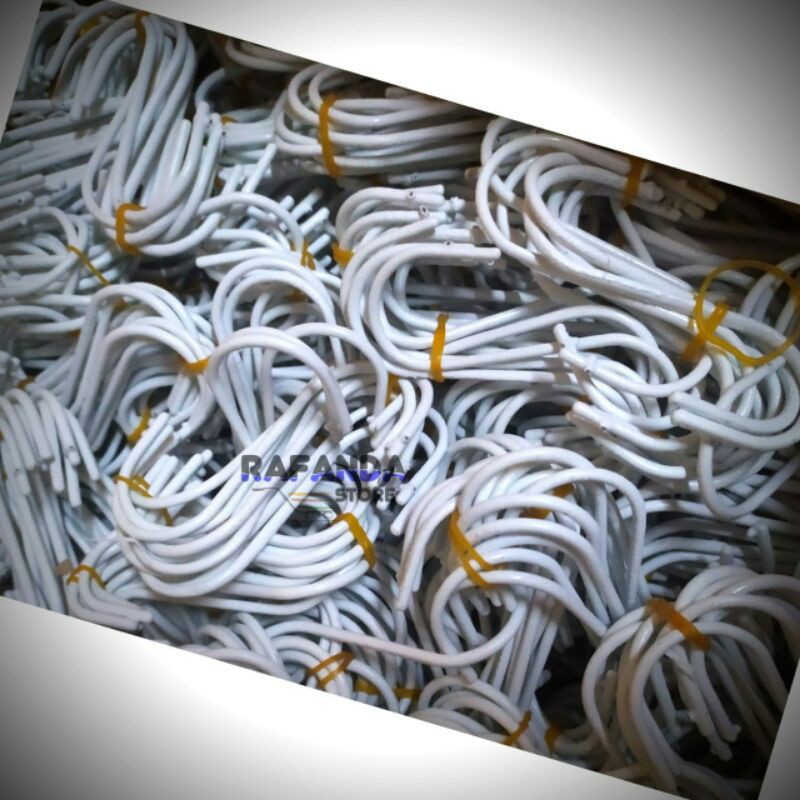 Jual Satuan Kaitan S putih 9x4cm besi gantungan tas sandal baju ...