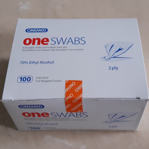 Jual One Swab Tisu Medis Steril Mengandung Alkohol 2 PLY OneMed box Isi ...