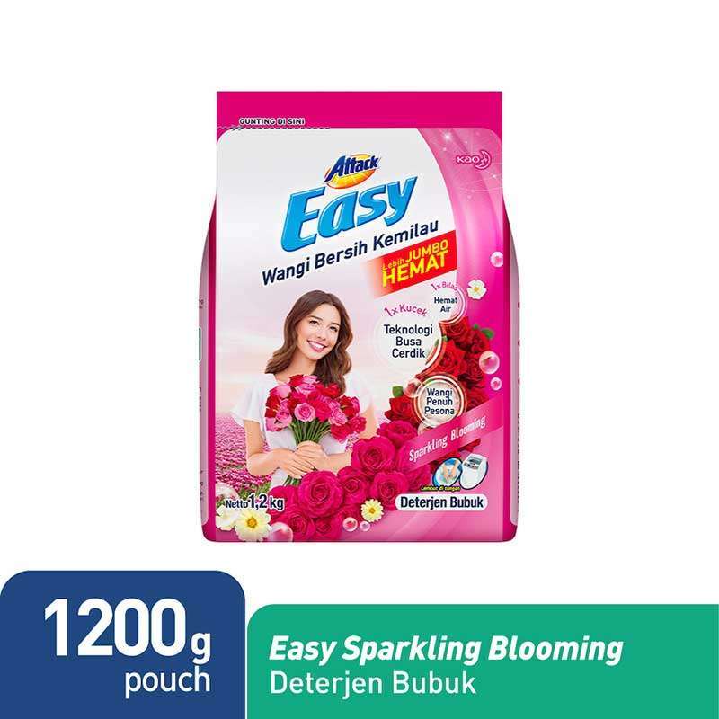 Jual Attack Easy Deterjen Bubuk Sparkling Blooming 1,2 kg | Shopee Indonesia