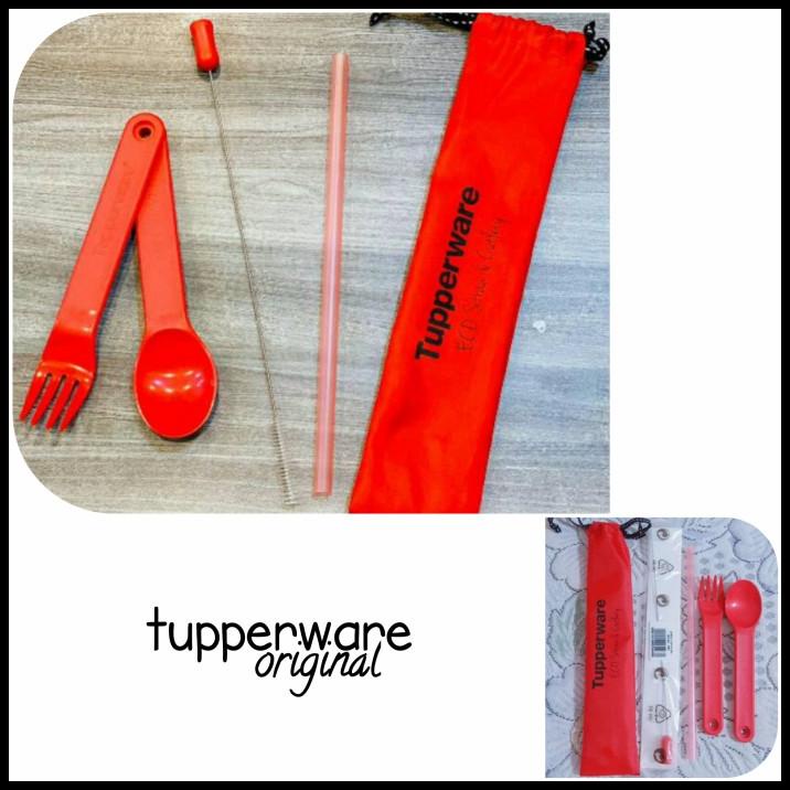 Jual Tupperware Cutlery Set Lengkap Case Sendok Garpu Sumpit Chopstick ...