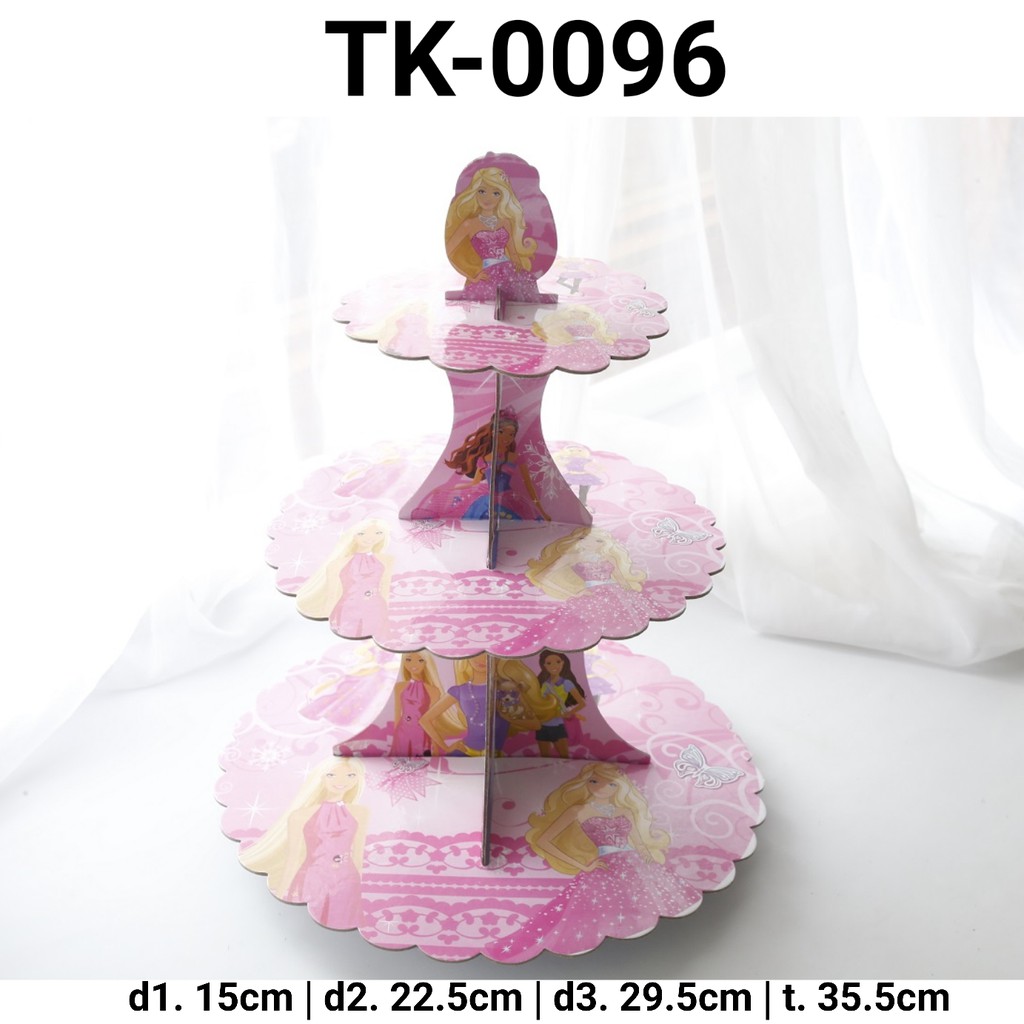 Jual TK-0096 Cupcake stand tempat kue cake tier barbie pink | Shopee Indonesia