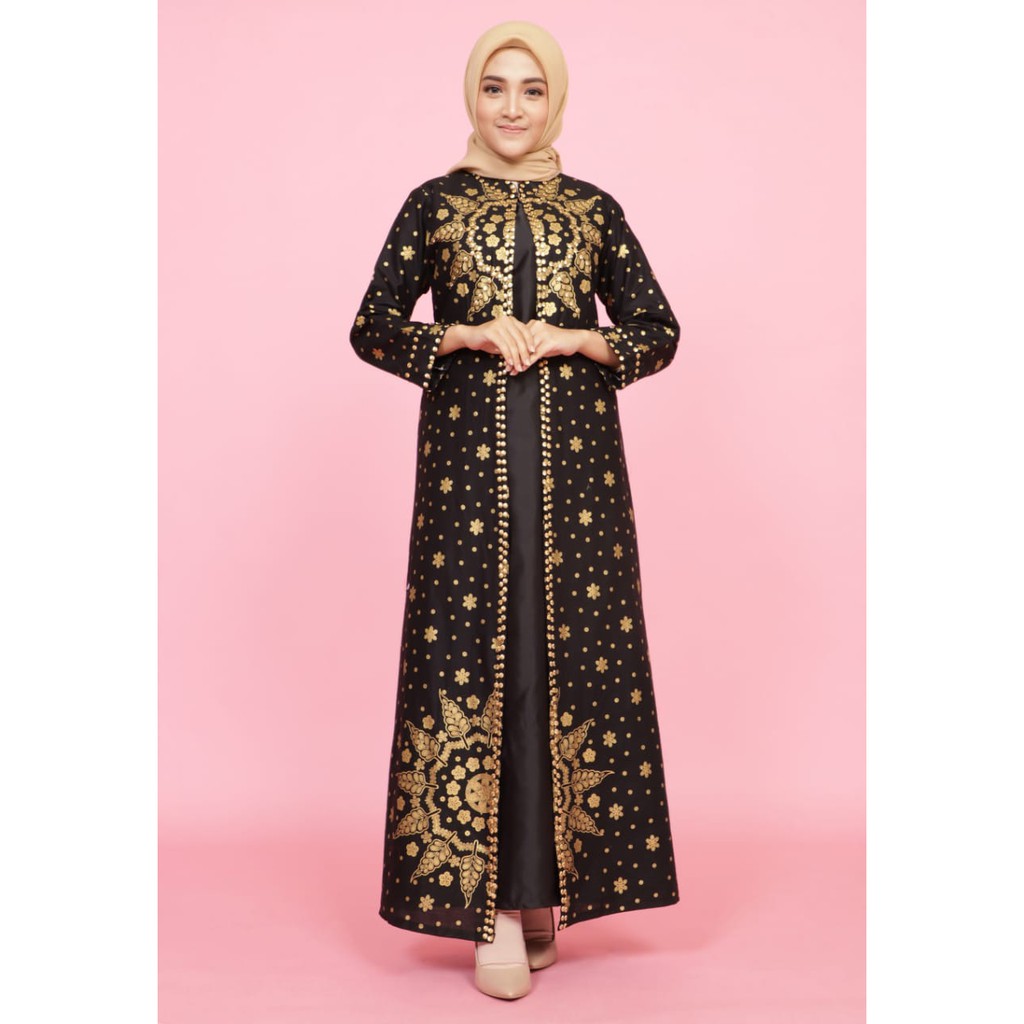 Jual SYAHRINI GAMIS SONGKET MOTIF MATAHARI SONGKET PALEMBANG BATIK ...