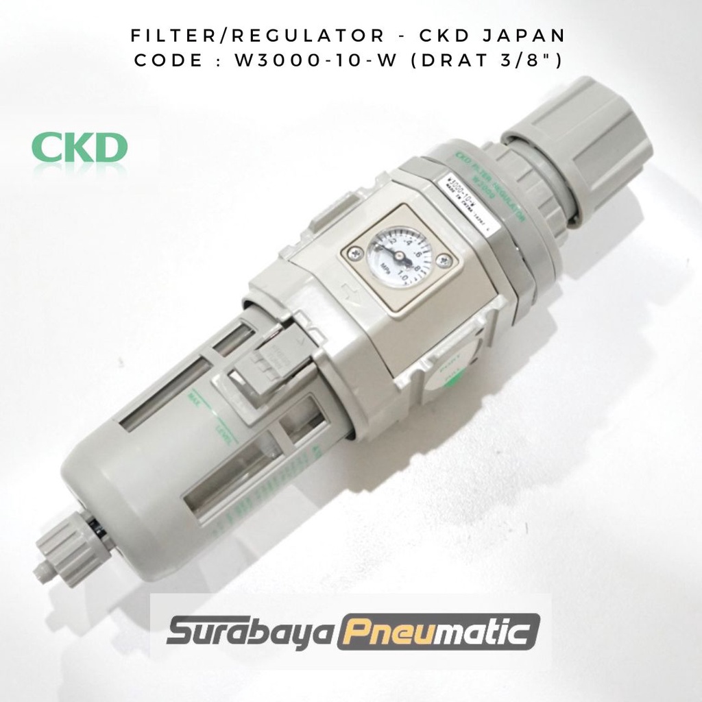 Jual CKD Japan - W3000-10-W (Drat3/8") - XCPC Filter & Regulator Udara | Shopee Indonesia