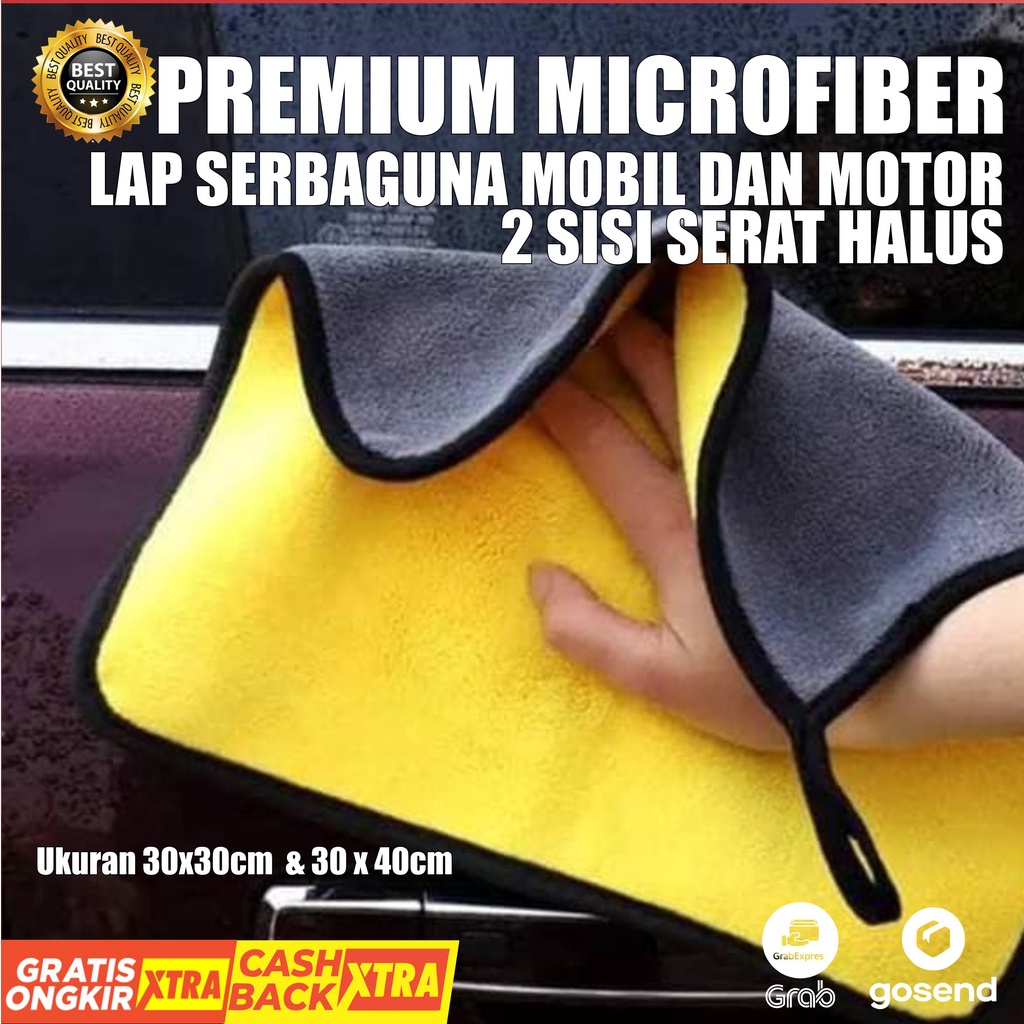 Jual Lap Mikrofiber Premium Serbaguna 2 sisi untuk Mobil dan Motor ...