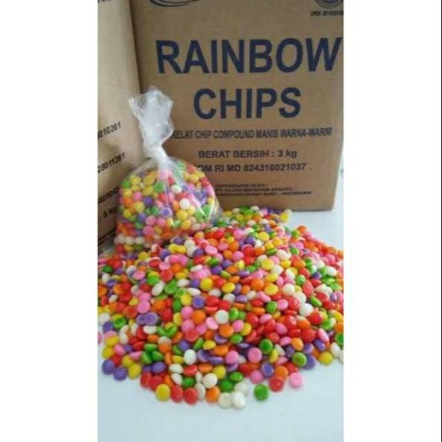 Jual Choco chips rainbow / warna lagie repack | Shopee Indonesia