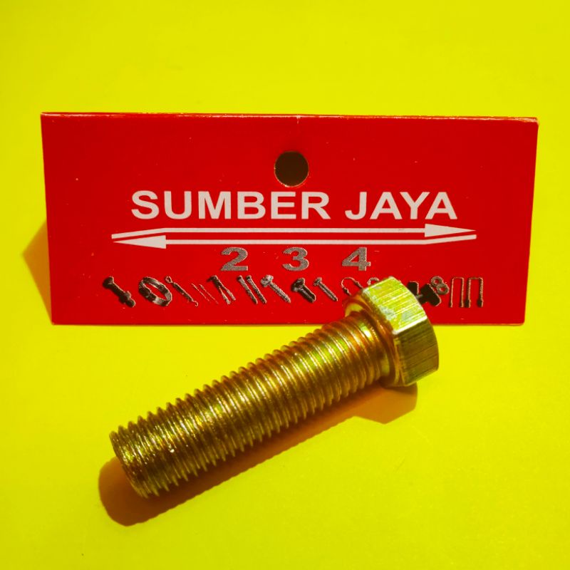 Jual BAUT MUR 10 X 30 KUNING BMK PER 10 PCS | Shopee Indonesia