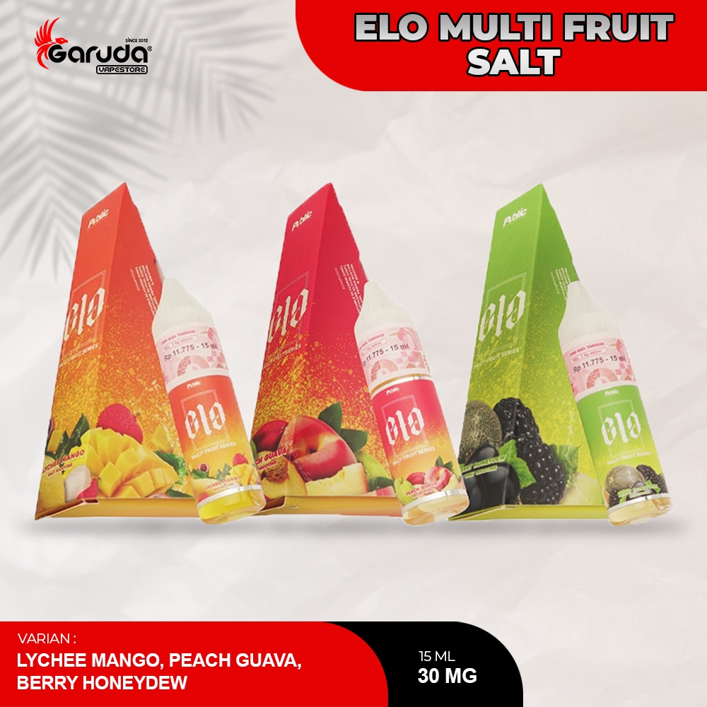 Jual Elo Multi Fruit Series Saltnic Liquid by Public 15ml Bercukai ...