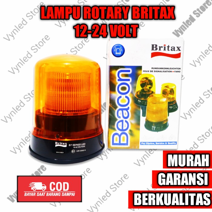 Jual Lampu rotary britax led beacon double mika mobil truk 12 24 Volt ...