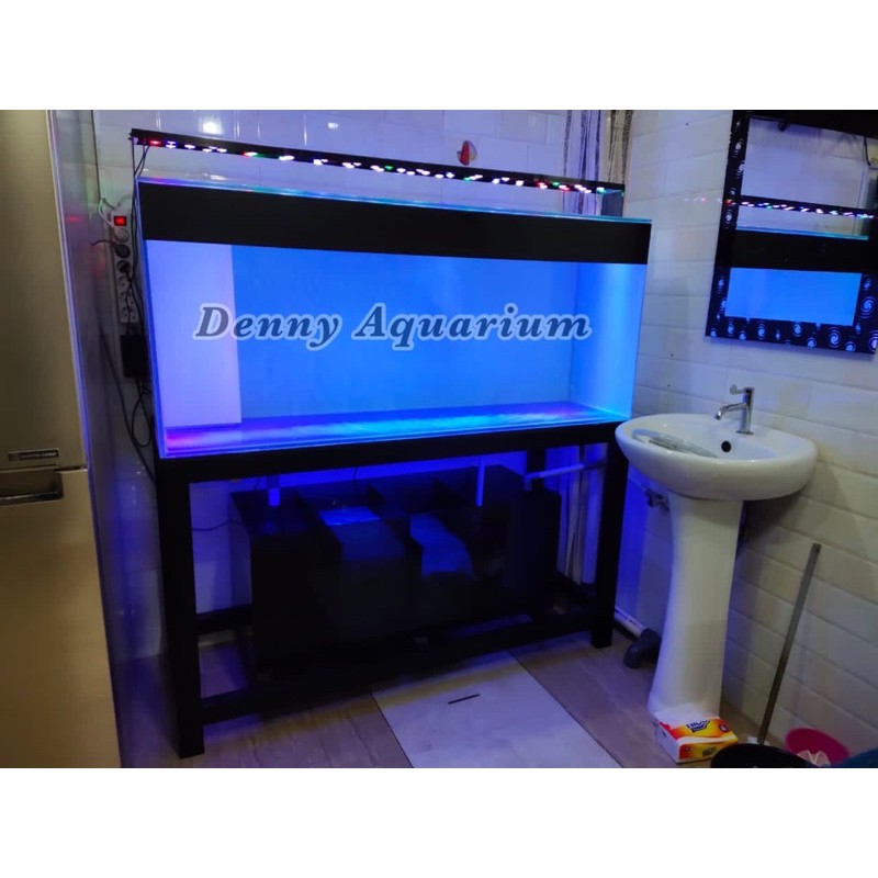 Jual AQUARIUM KACA UKURAN 150x50x50cm SET RAK HOLLO DAN SUMP FILTER ...