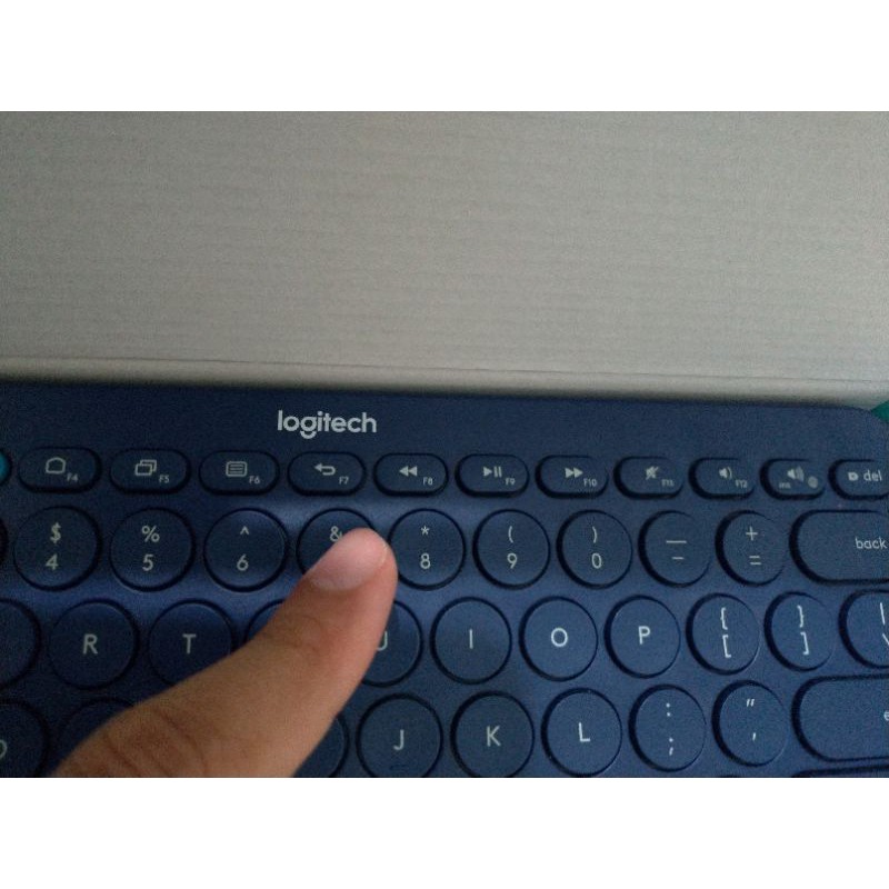 Jual Logitech keyboard K380 bluetooth multi device Biru, android dial ...