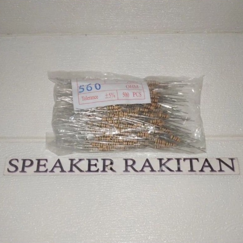Jual Resistor 560 ohm 1/2 Watt - R 560ohm 1/2Watt (500pcs) | Shopee ...