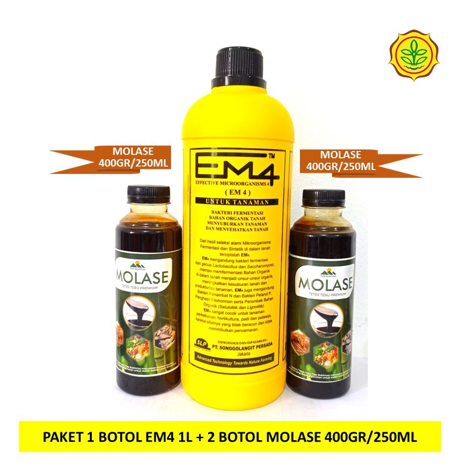 Jual PAKET 1 BOTOL EM4 PERTANIAN 1 LITER DAN 2 BOTOL MOLASE 400gr ...