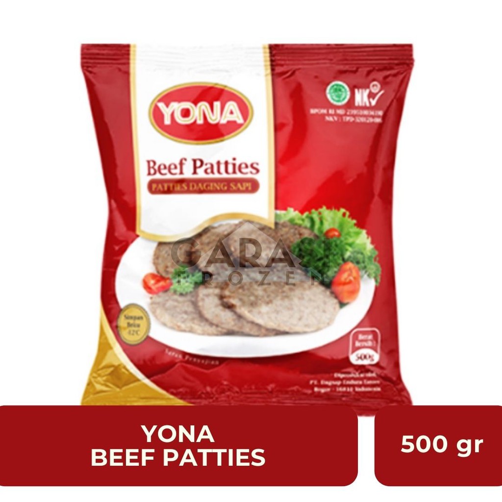 Jual Yona Beef Patties 500 gr - frozen food | Shopee Indonesia