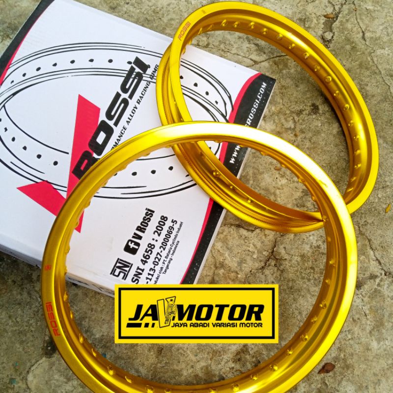 Jual VELG ROSSI RING 17 185-215 GOLD VELG VROSSI | Shopee Indonesia