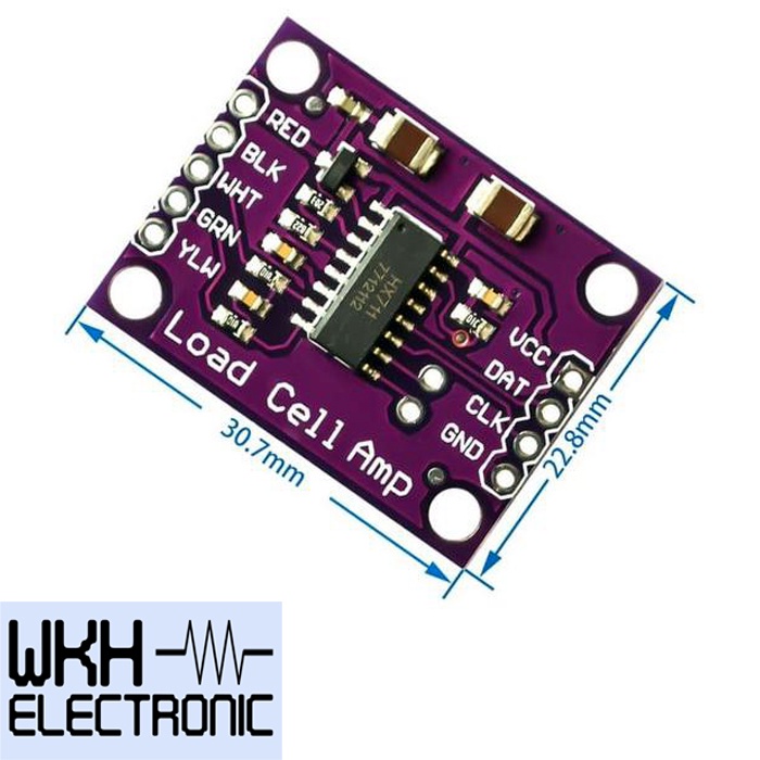 Jual HX711 Shielding ADC 24bit Dual Channel for Load Cell Board Ungu ...