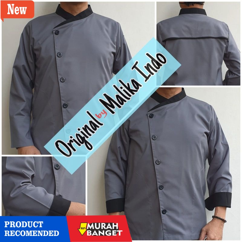 Jual Baju terbaru cocok buat harian- Baju Chef Cowo PREMIUM bhn TROPICAL bukan Drill Baju Koki ...