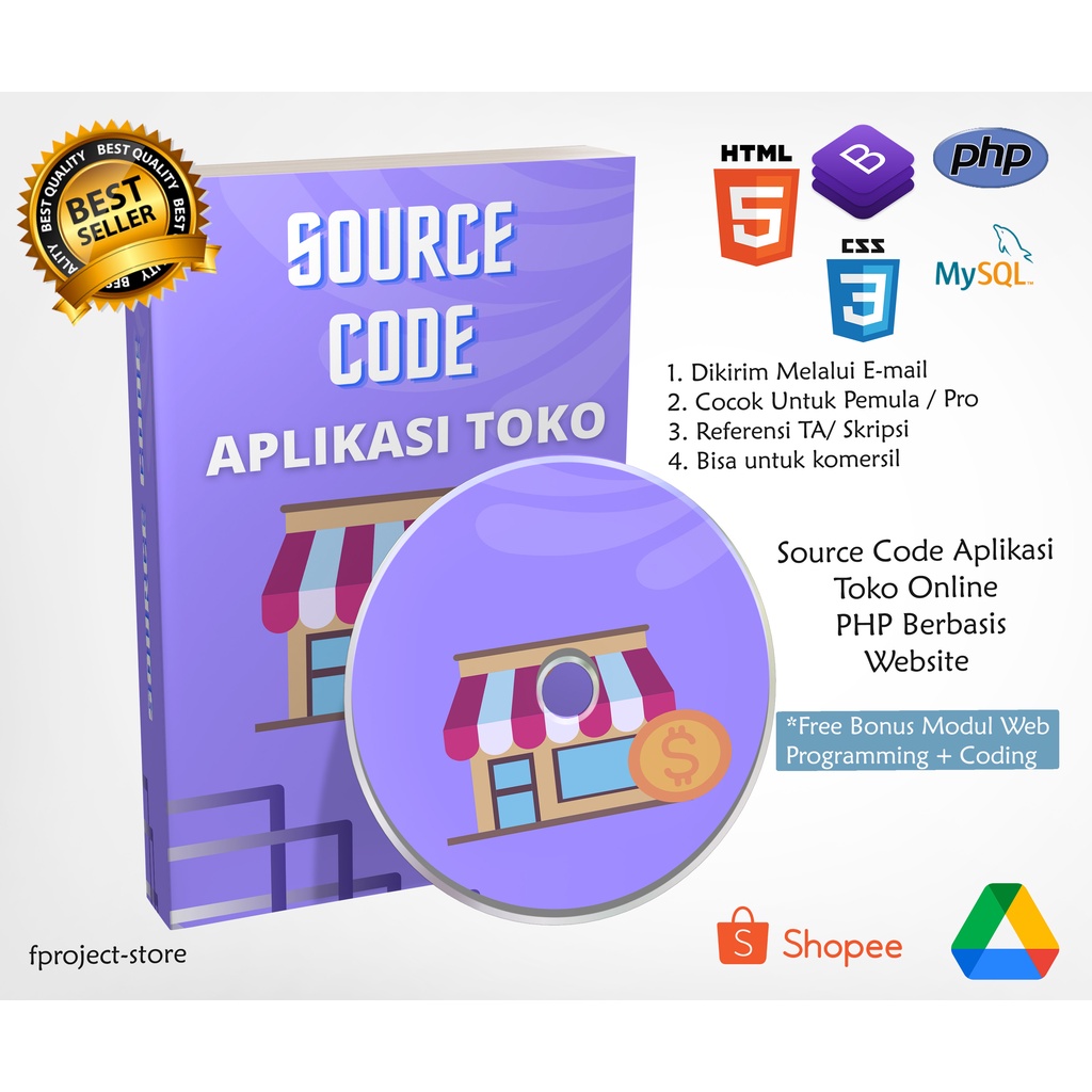 Jual Source code Program Aplikasi Toko berbasis PHP, MySQL | Shopee Indonesia