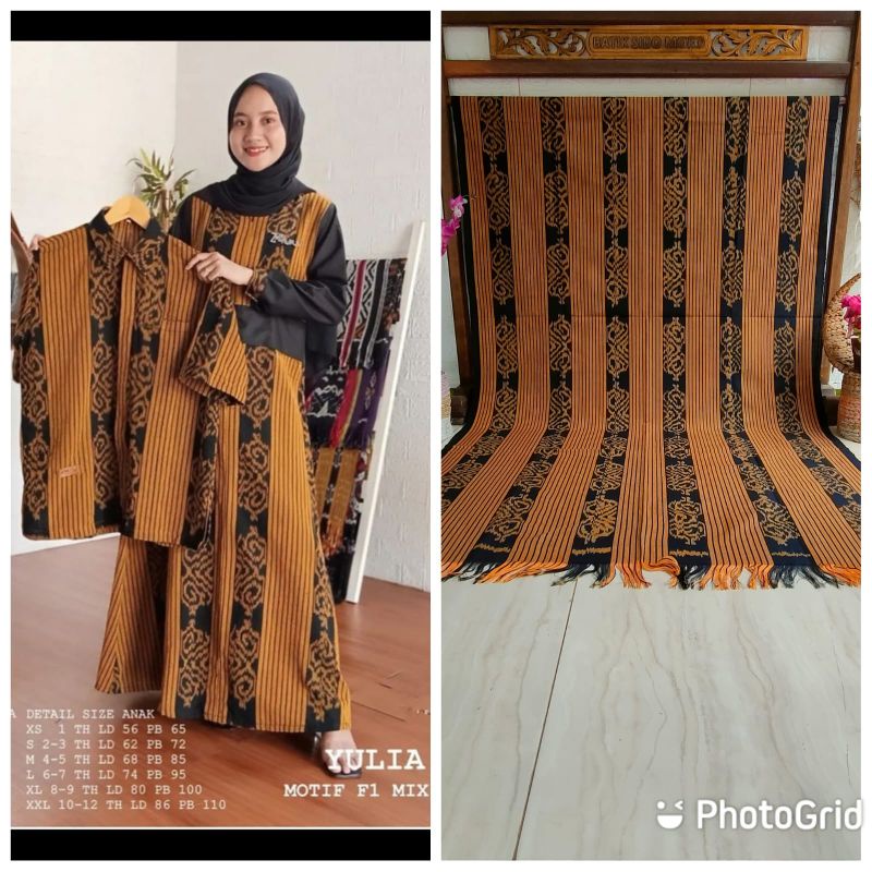 Jual couple gamis kemeja tenun Troso Yulia | Shopee Indonesia