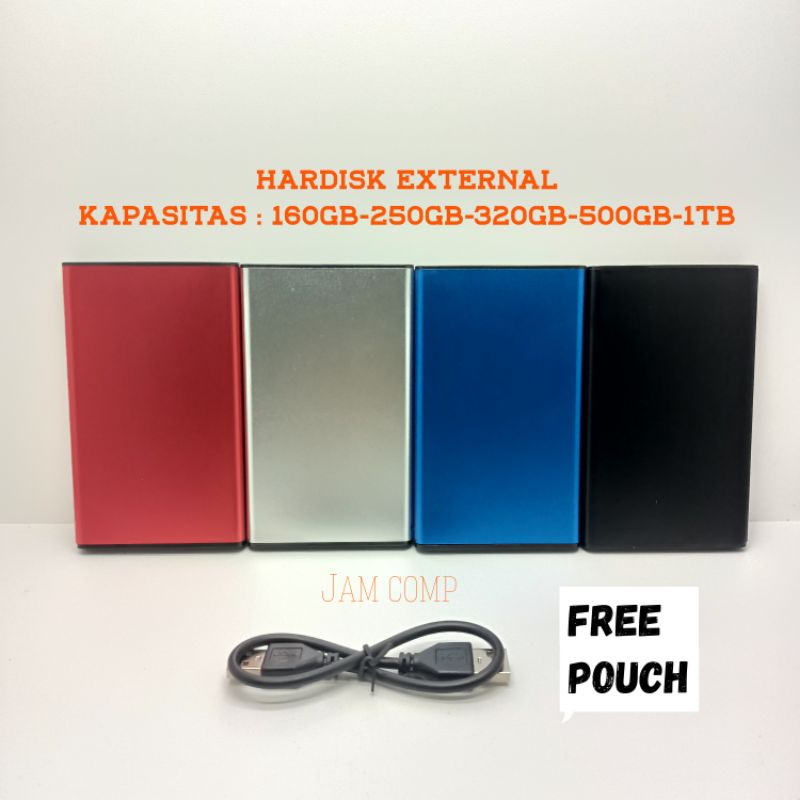 Jual Hardisk Eksternal 1TB 500GB 320GB 250GB 160GB Promo Free Pouch ...