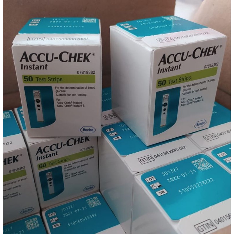 Jual strip accu-check instant 50 '/strip accu-check murah/ strip gula ...