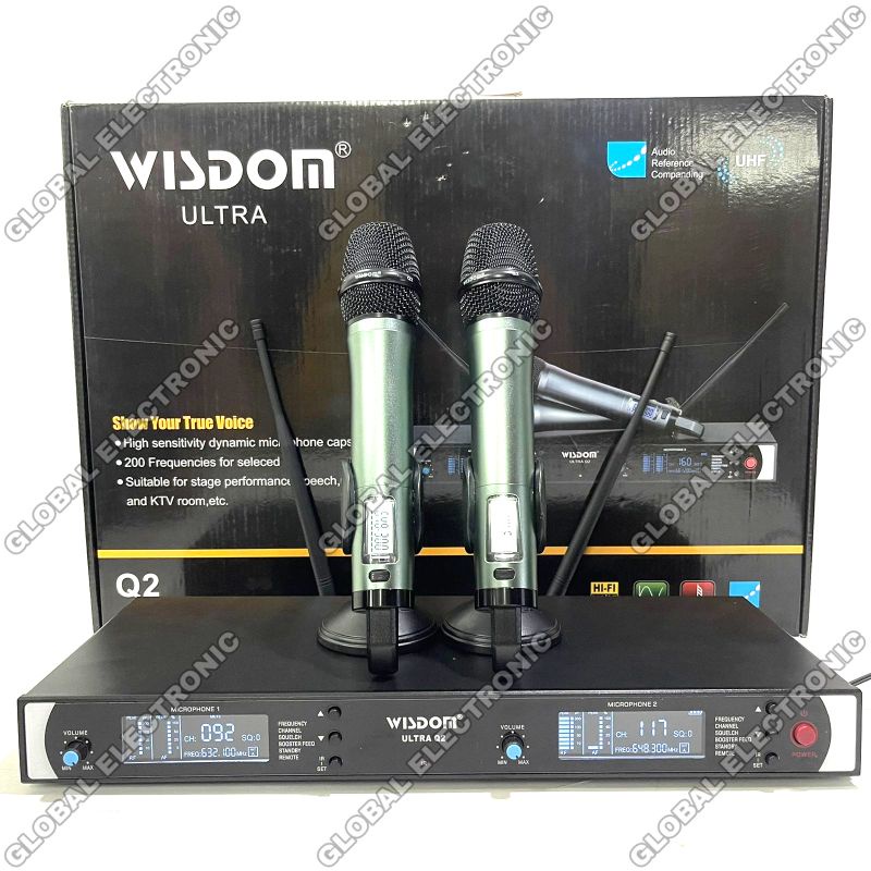 Jual Mic Wireless Wisdom Q2 ( Handheld ) | Shopee Indonesia