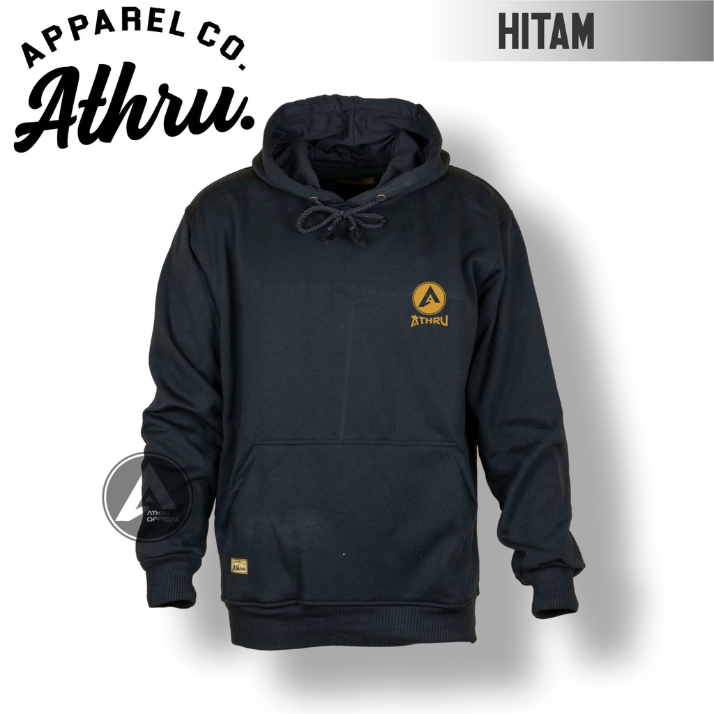 Jual Switer Hudie Pria Distro Warna Hitam Sablon Logo Athru Sweater ...