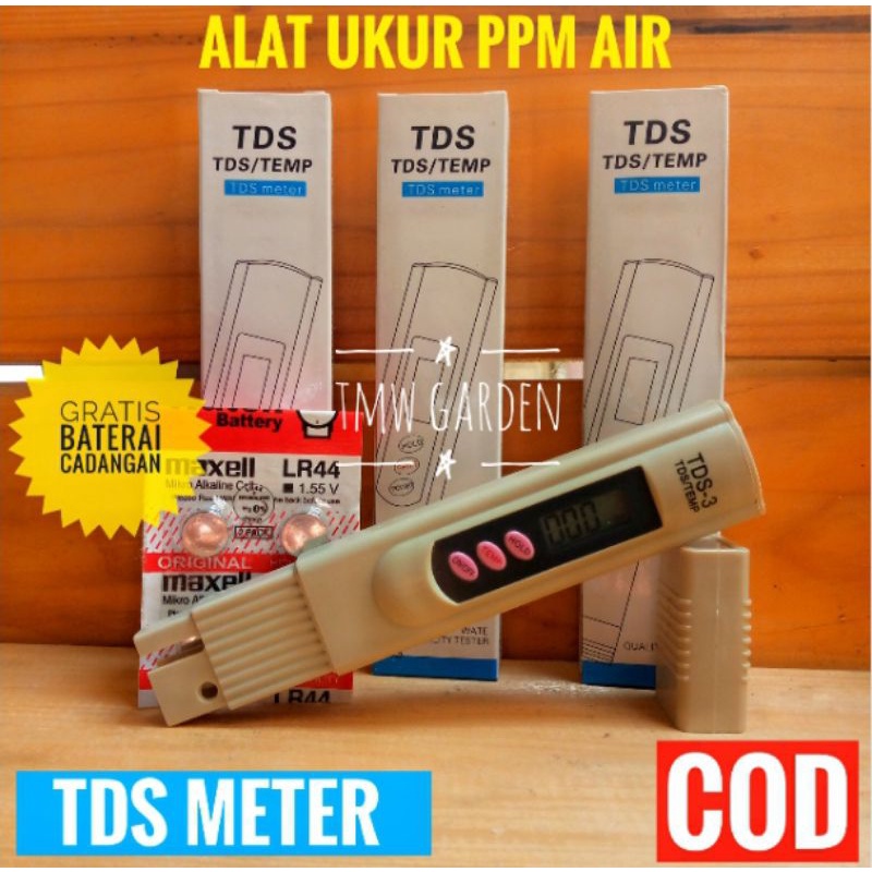 Jual TDS METER ALAT UKUR PPM AIR NUTRISI HIDROPONIK TDS 3 | Shopee ...