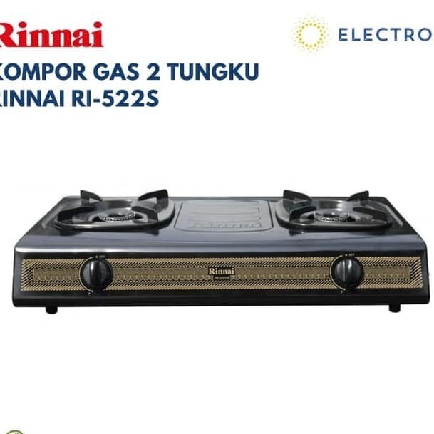 Jual Kompor Gas Rinnai 2 Tungku Batik KG RI-522S PROMO MURAH GARANSI ...
