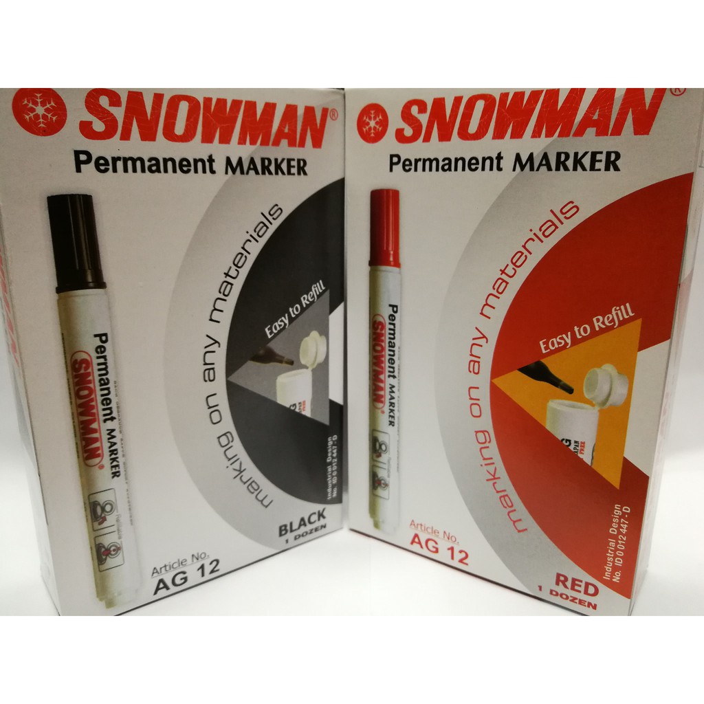 Jual SPIDOL PERMANEN SNOWMAN AG 12 | Shopee Indonesia