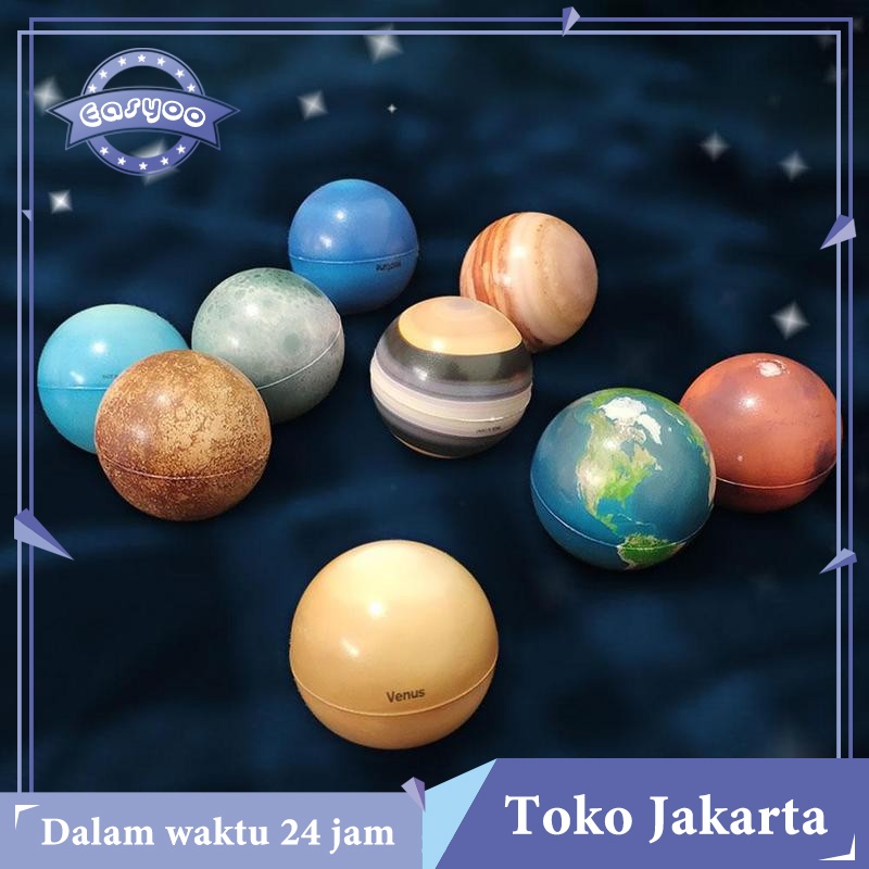 Jual 9/10pcs Mainan Edukasi Planet Bola Elastis Bola Bentuk Planet Bola ...