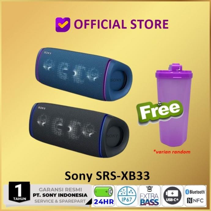 Jual Sony SRS-XB33 Extra Bass Portable Bluetooth Speaker SRS XB 33 ...