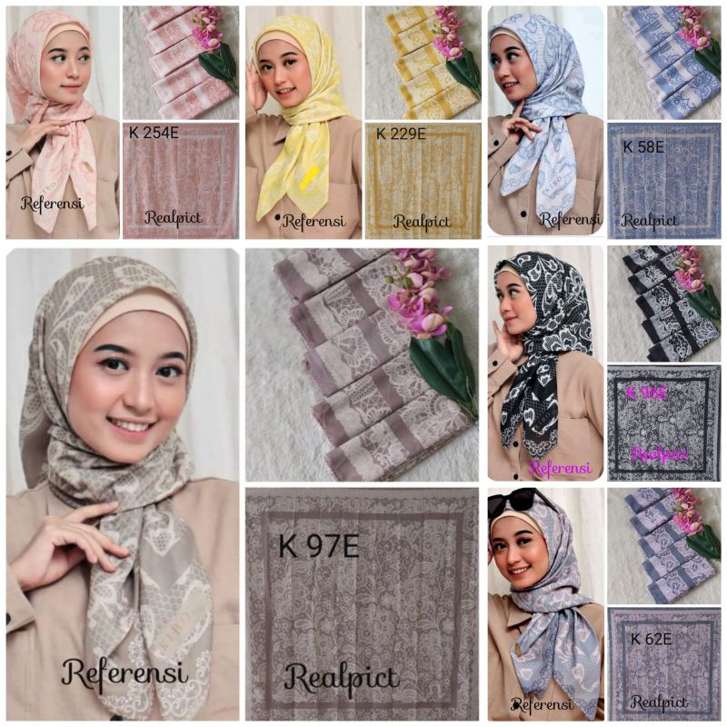 Jual jilbab segi empat motif voal motif laser cut jilbab denay motif ...