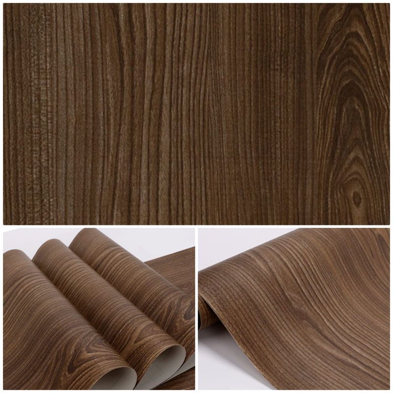 Jual Wallpaper Dinding Kayu Sticker Dinding Kayu Pernis Coklat Klasik