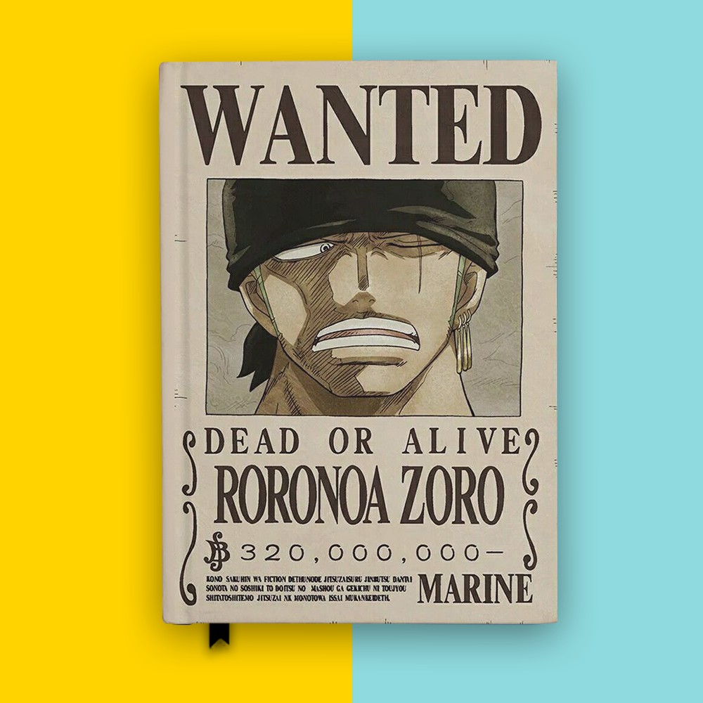 Jual Notebook One Piece Roronoa Zoro Poster Anime Cosplay Buku Tulis ...
