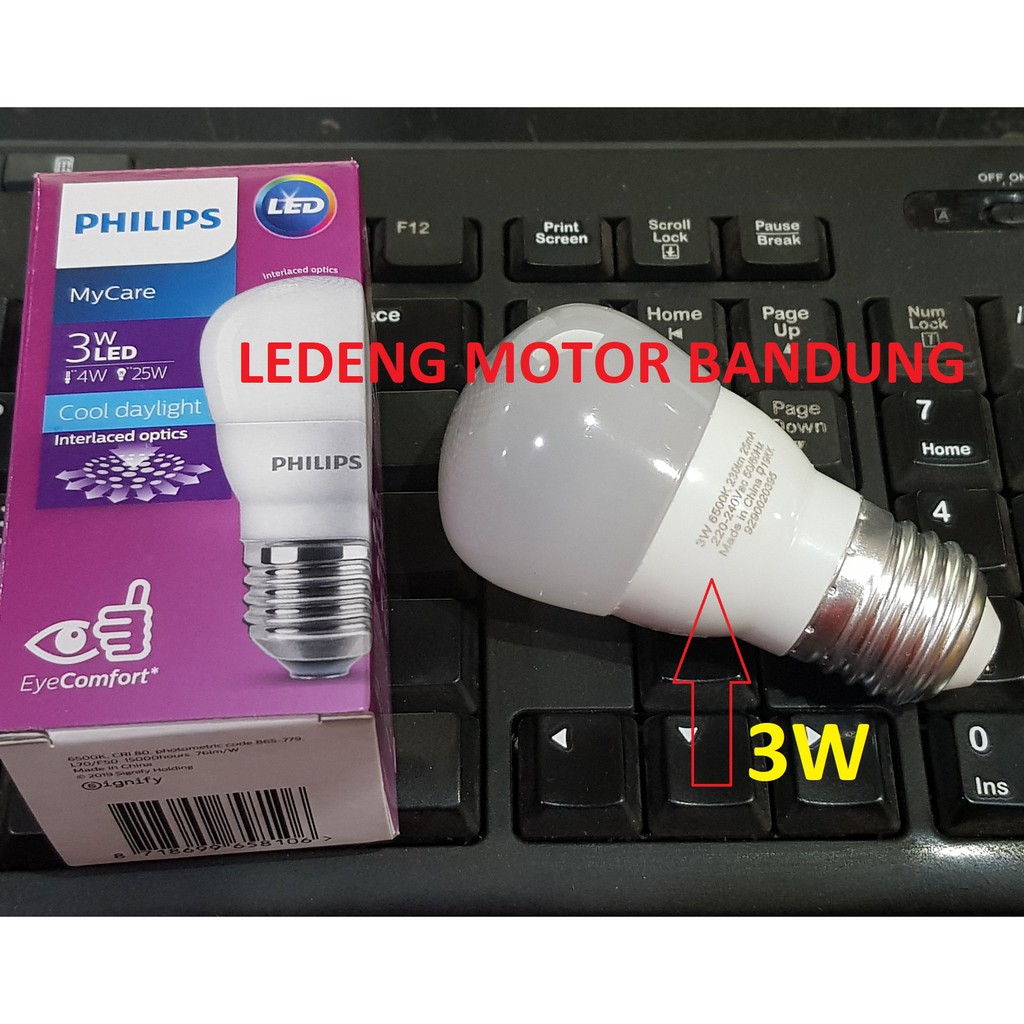 Jual PHILIPS LED 3w 230 lumen Bulb Philip Lampu Rumah E27 220v 240v ...