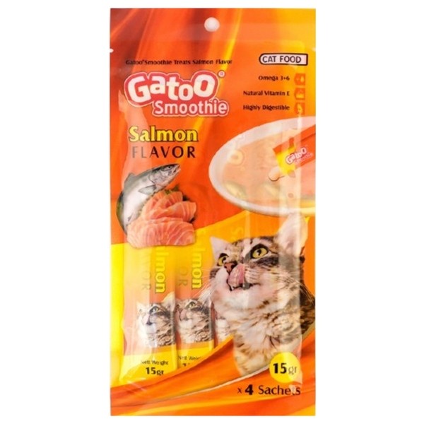 Jual Gatoo Smoothie Creamy Salmon 60 gr Liquid Snack Cemilan Kucing ...