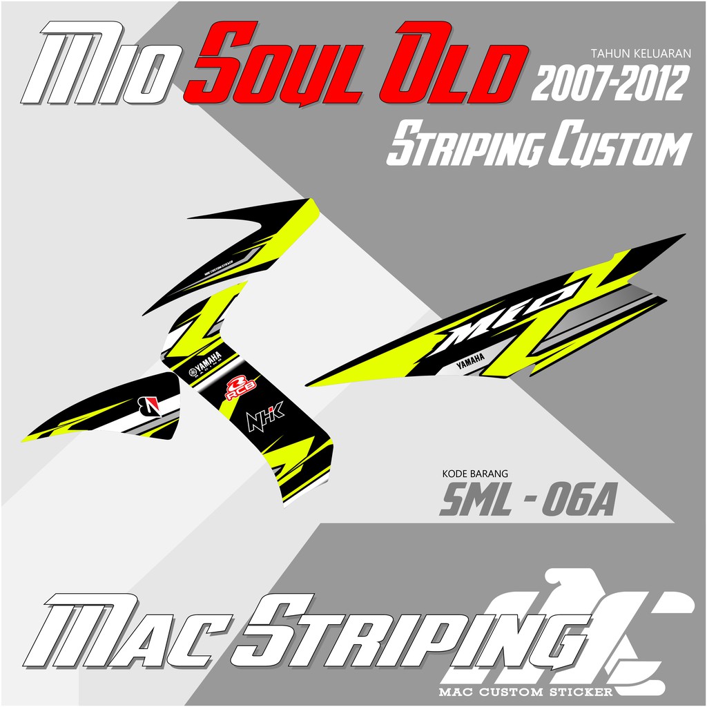 Jual STRIPING VARIASI YAMAHA MIO SOUL OLD KARBU - SML 06 - STIKER LIST ...