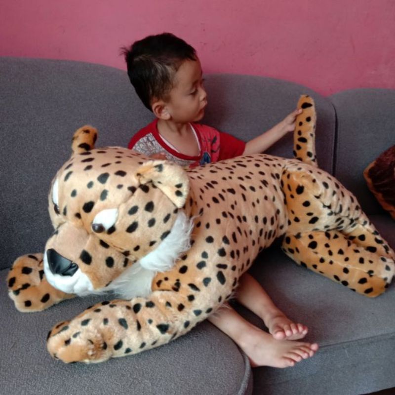 Jual BONEKA MACAN HARIMAU TUTUL JUMBO BESAR 1 METER MAINAN | Shopee ...